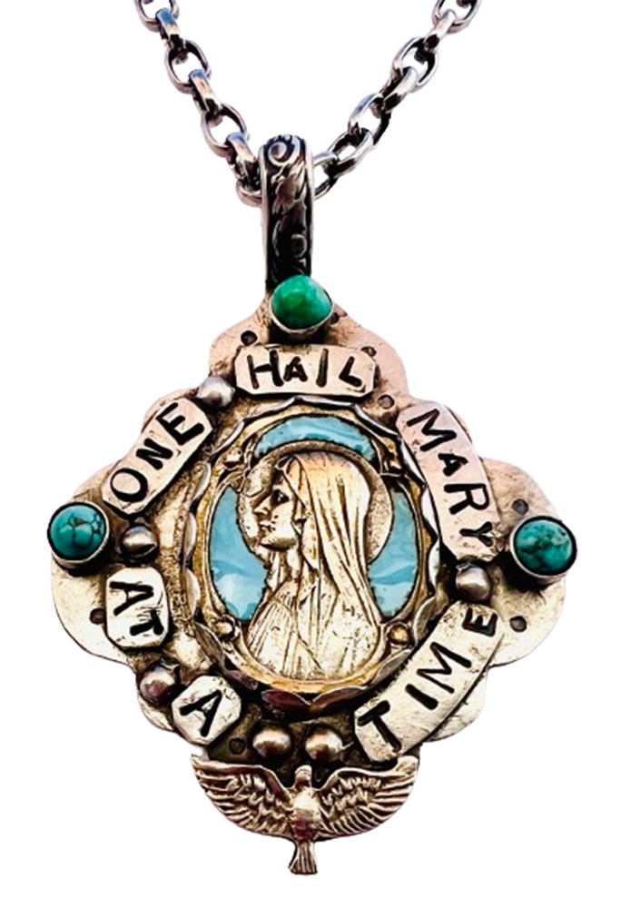 One Hail Mary At A Time Necklace – Sweet Bird Studio
