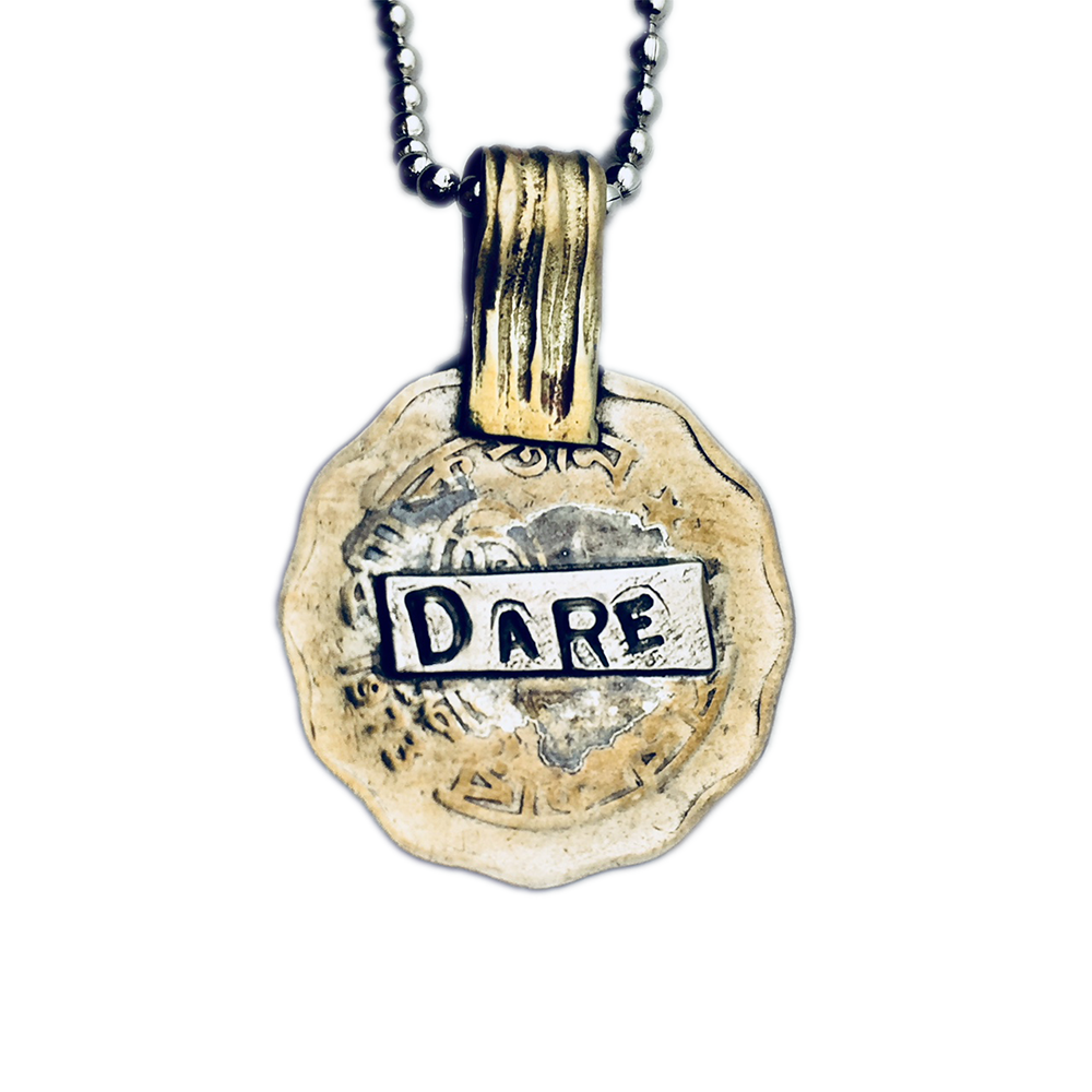 Dare Coin Pendant – Sweet Bird Studio